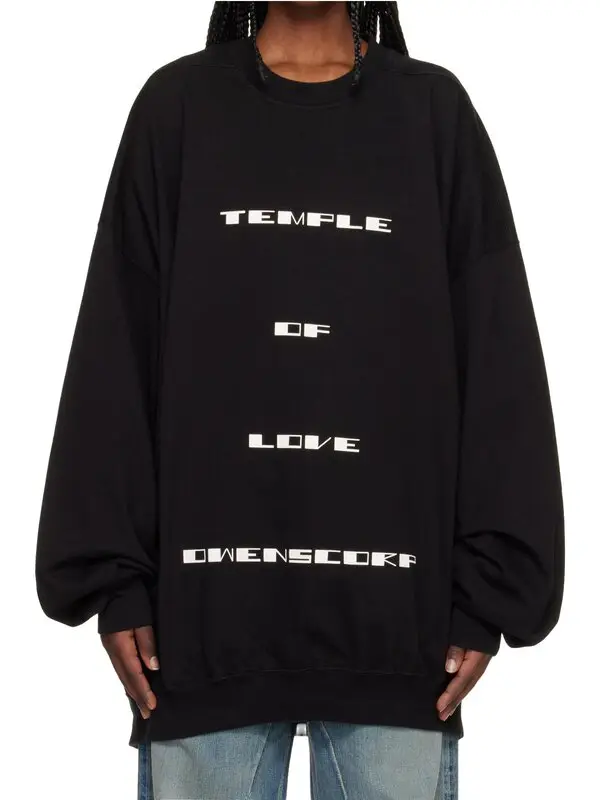 Rick Owens Crewneck Sweatshirt - Black/off-white