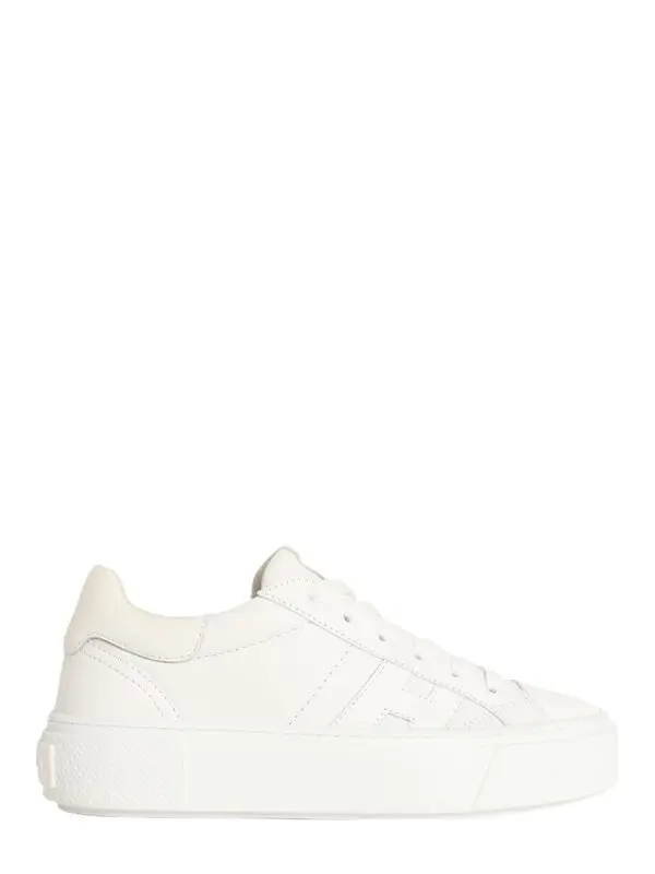 Hogan Low Top Lace-up Leather Sneakers - White