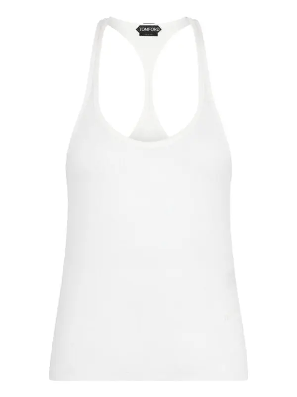 TOM FORD Racerback Ribbed Tank Top - White