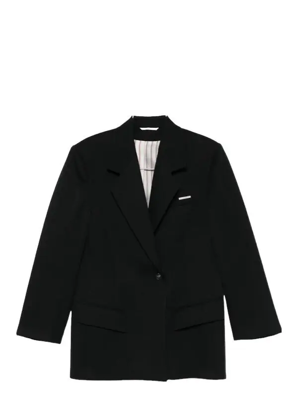 Attico Single-breasted Oversized Blazer - Black