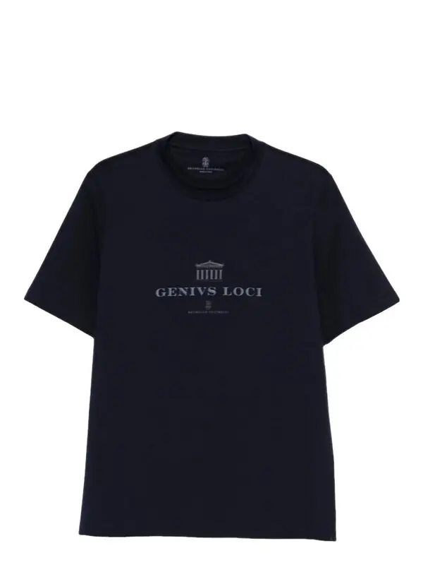 Brunello Cucinelli Short-sleeved Crewneck T-shirt - Blue