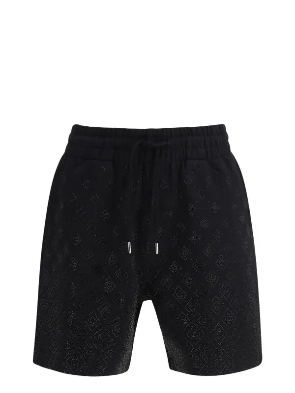 Casablanca Embellished Monogram Sweatshorts - Black