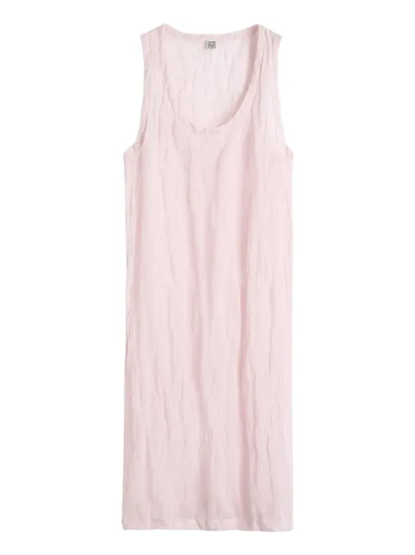 TOTEME Crinkled Gauze Tank Dress - Pink