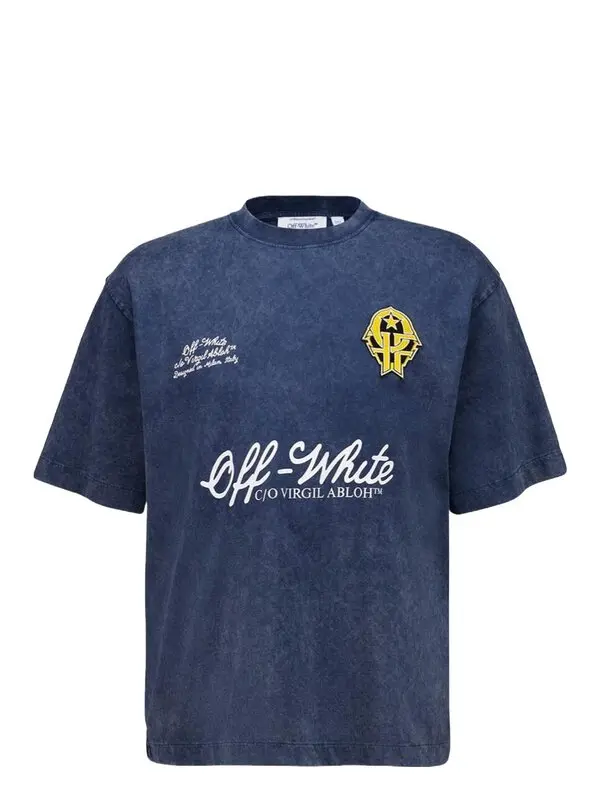 Off-White Crew Neck T-shirt - Blue
