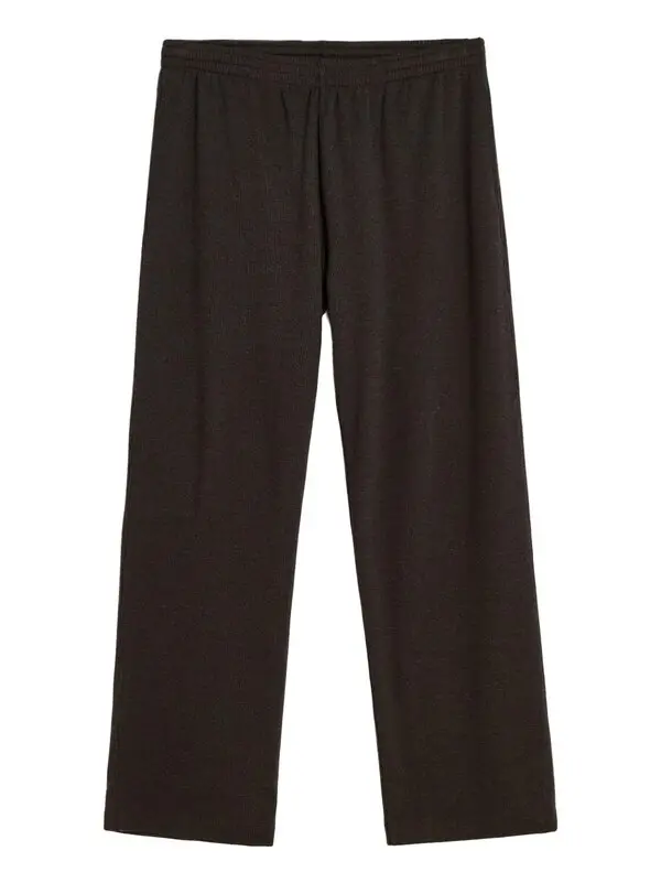 Our Legacy Pinstriped Ribbed Wide-leg Trousers - Black
