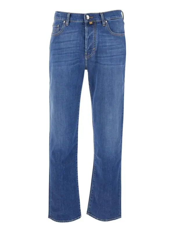 Jacob Cohen Edo Jeans With Logo Patch - Blue