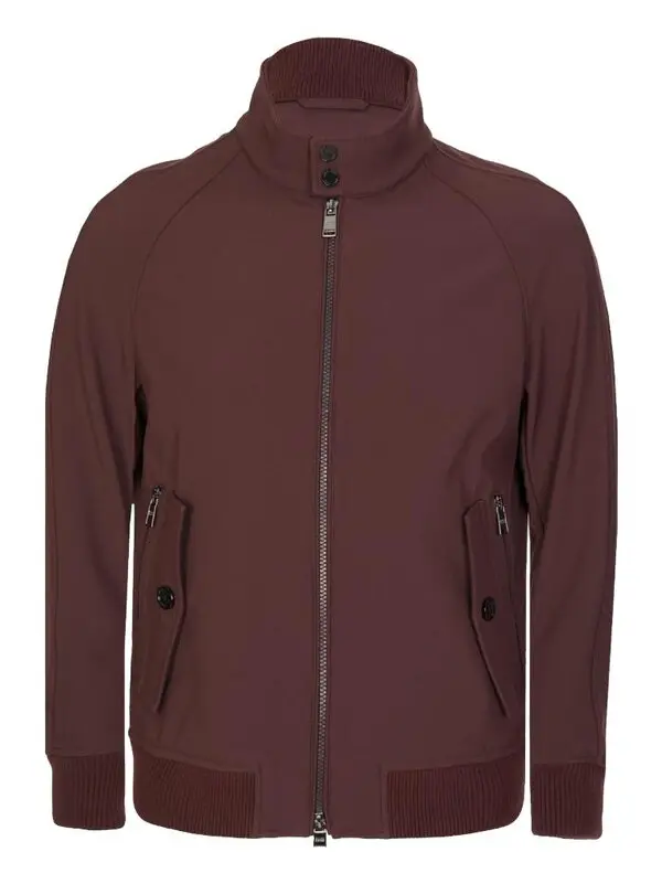 Hugo Boss Long Sleeve Logo Zip Up Casual Jacket - Red
