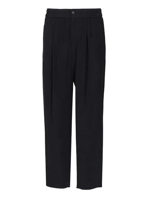 Giorgio Armani Elastic Waist Straight-leg Pants - Blue