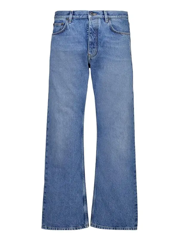 Off-White Half Arrow Slim Relaxed Jeans - Light Medium Blue