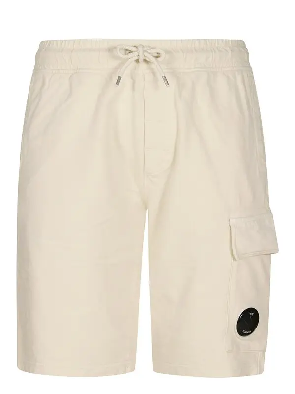 C.P. COMPANY Cargo Lens Fleece Shorts - Nude