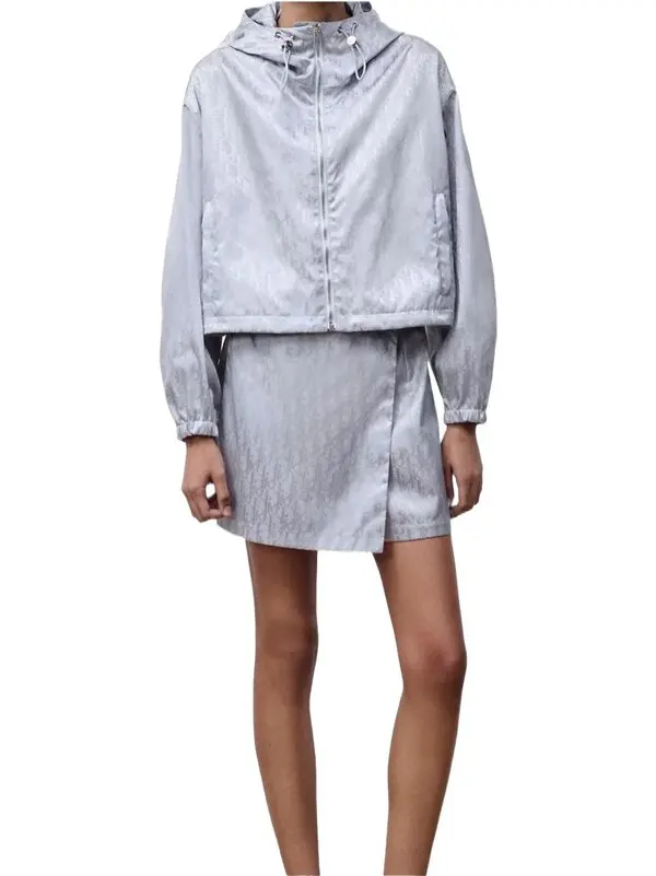 Dior Zipped Cropped Jacket - Gray