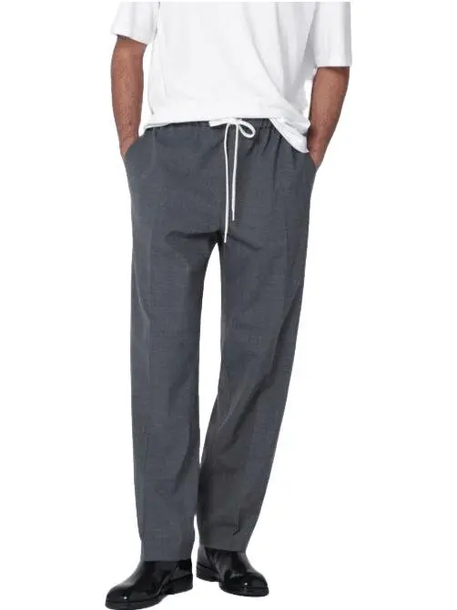 MAISON MARGIELA Elasticated Waistband Drawstring Trousers - Grey