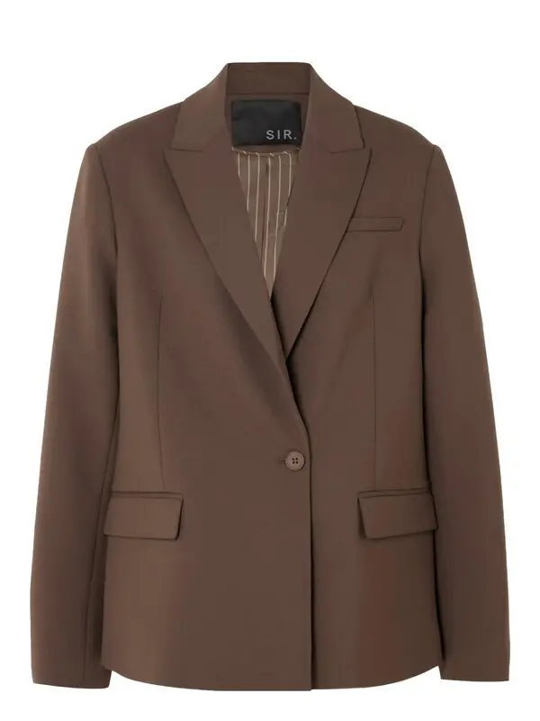 SIR. Dylan Single-breasted Suit Jacket - Chocolate