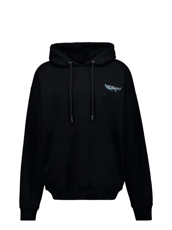 Off-White Moon Skate Drawstring Hoodie - Black