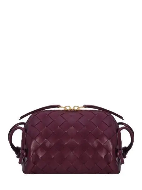 Bottega Veneta Intrecciato Concert Crossbody Bag - Red