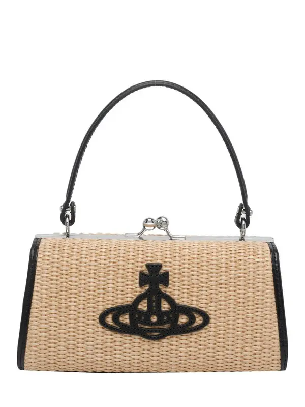 VIVIENNE WESTWOOD Woven Frame Shoulder Bag - Nude