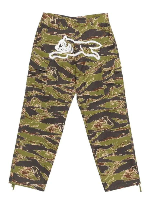 ICECREAM Camouflage Logo Print Patch Pocket Trousers - Green