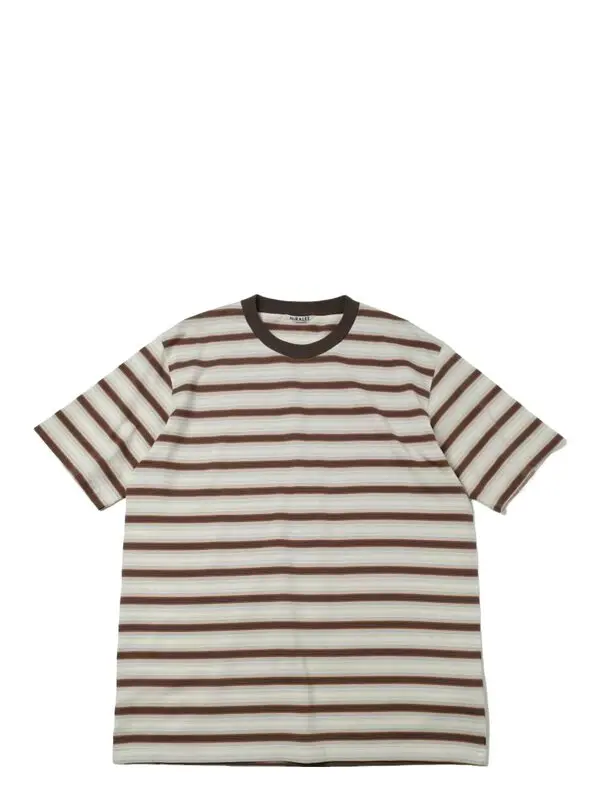 Auralee Striped Crew Neck T-shirt - Multicolor