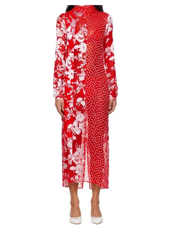 MARINE SERRE Maxi Dress - Red