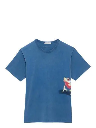 J.W.ANDERSON Jw Anderson Short-sleeved Crewneck T-shirt - Mid Blue