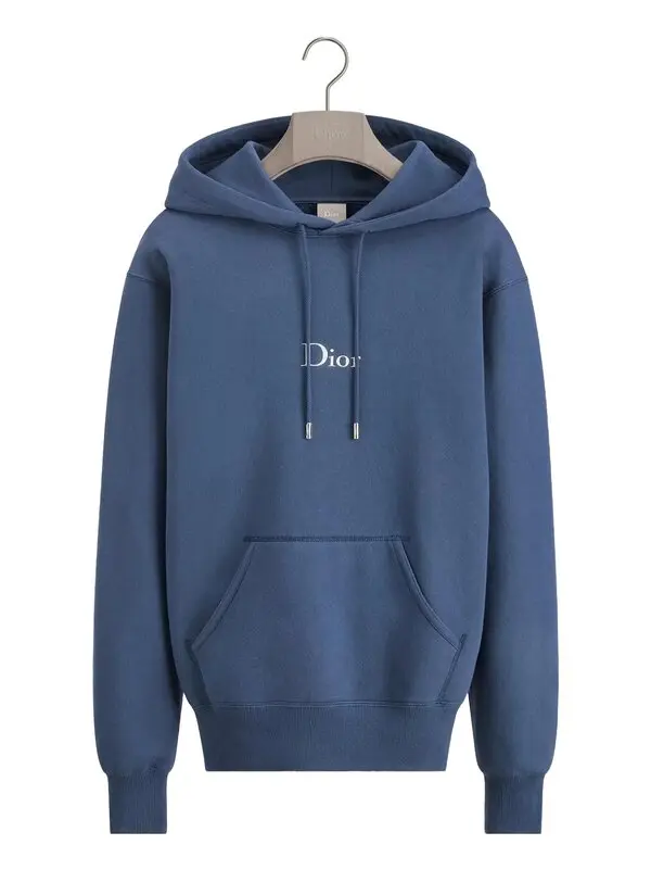 Dior Hooded Sweatshirt With Embroidery - Blue