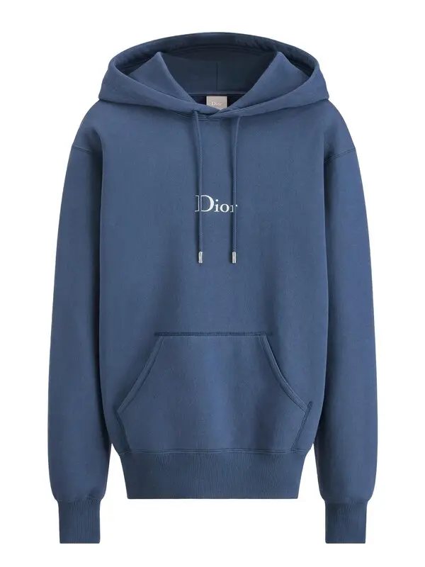 Dior Hooded Sweatshirt With Embroidery - Blue