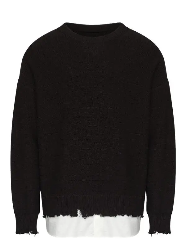 MAISON MARGIELA Distressed Hem Jumper - Black
