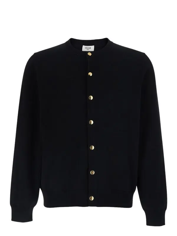 Celine Fine Wool Cardigan - Black
