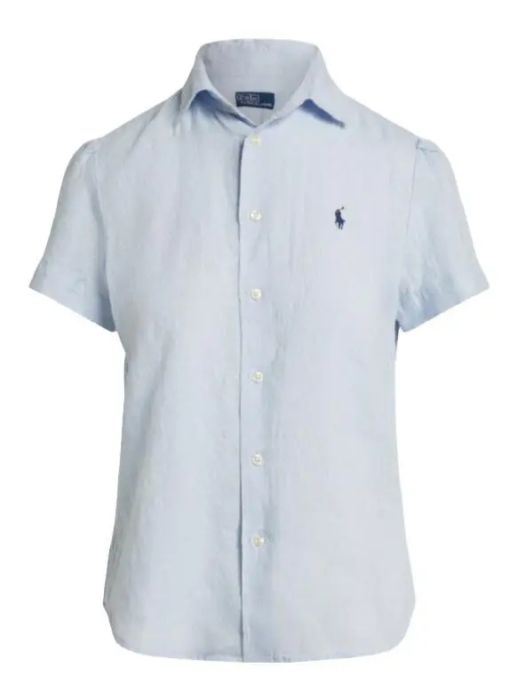 Polo Ralph Lauren Embroidered Logo Short Sleeve Shirt - White