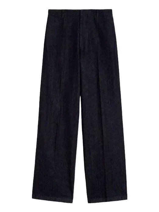 JIL SANDER Tailored Straight Leg Denim Trousers - Black