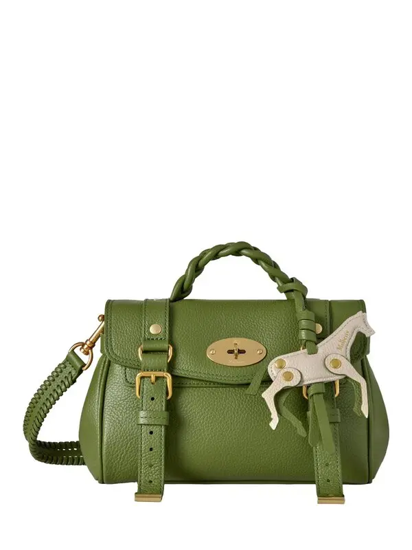 Mulberry Mini Alexa Bag With Horse Charm - Green