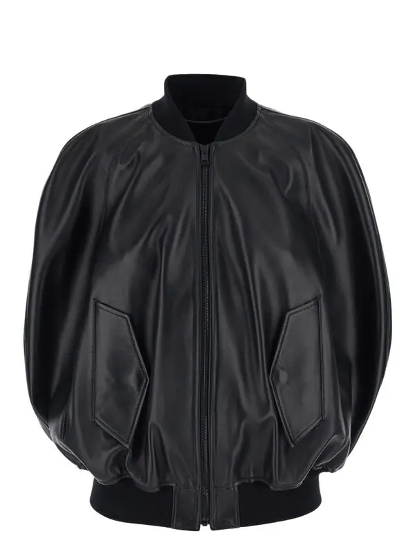 Balenciaga Lightweight Zip-up Bomber Jacket - Black
