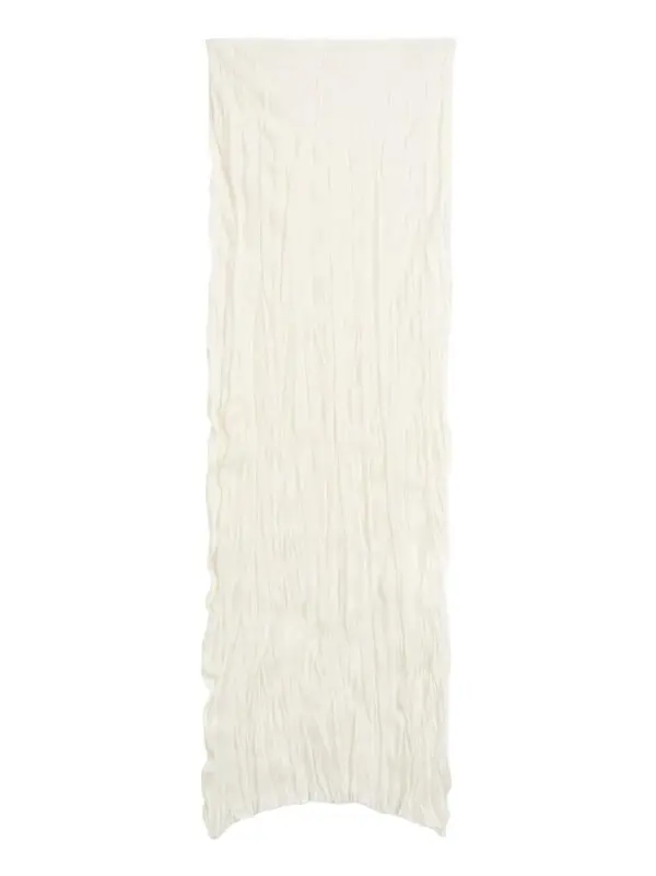 TOTEME Crinkled Knitted Pencil Skirt - White
