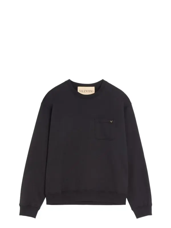 Valentino Garavani V Logo Pocket Sweatshirt - Black