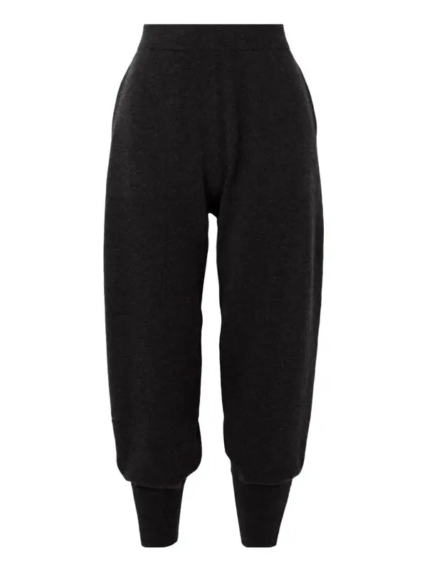 FRAME Tapered Trousers With Elasticated Waist - Black