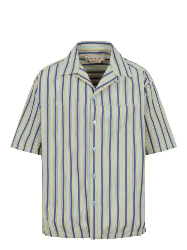 Marni Short-sleeved Striped Shirt - Gray