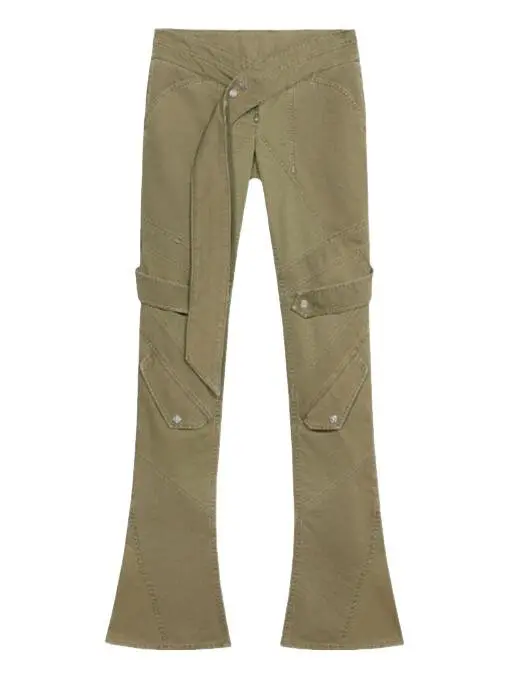 Blumarine Belted Trousers - Gray