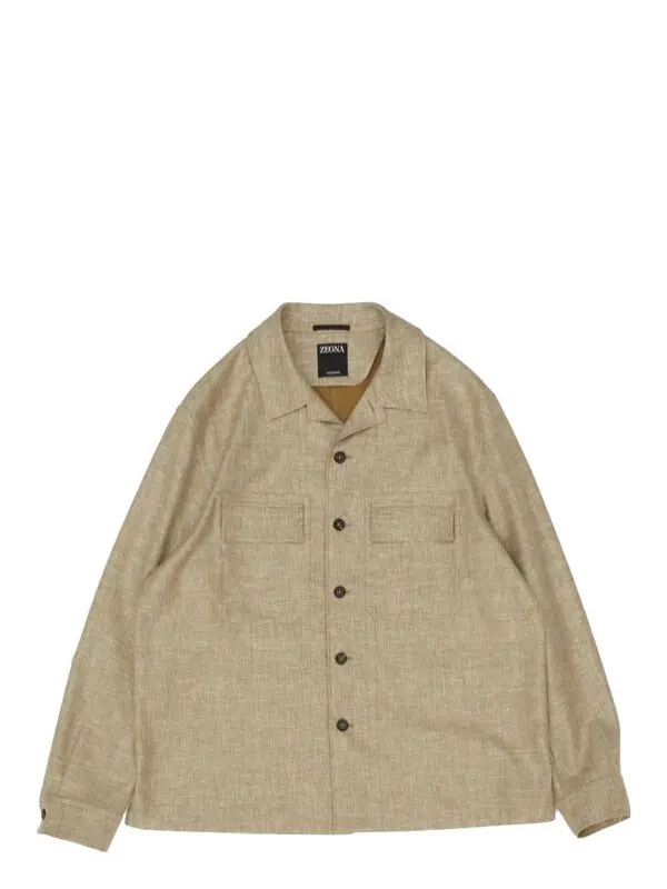 Zegna Button-up Overshirt - Nude