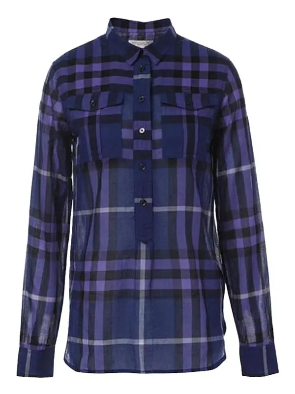 Burberry Plaid Shirt - Blue