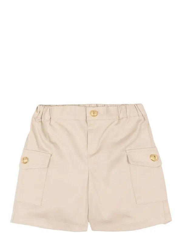 Balmain Button Cargo Shorts - Nude