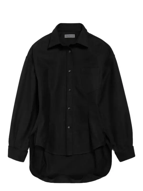Balenciaga Double Cotton Shirt - Black