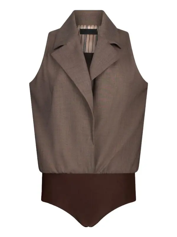 Liu Jo Mélange Vest Bodysuit - Brown