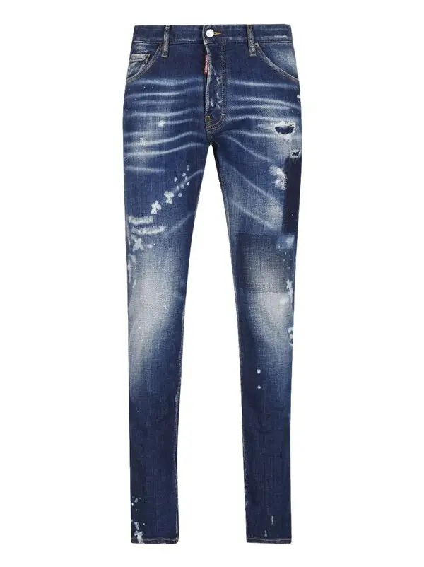 Dsquared2 Tiffany Distressed Mid-rise Jeans - Blue