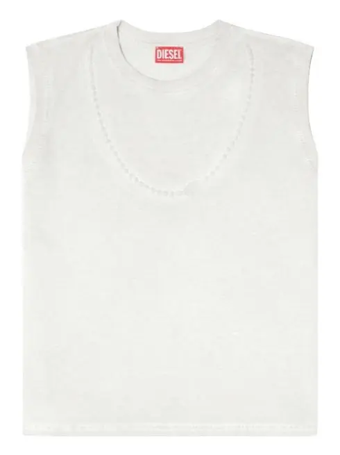 DIESEL® Embossed Chain Crewneck T-shirt - White