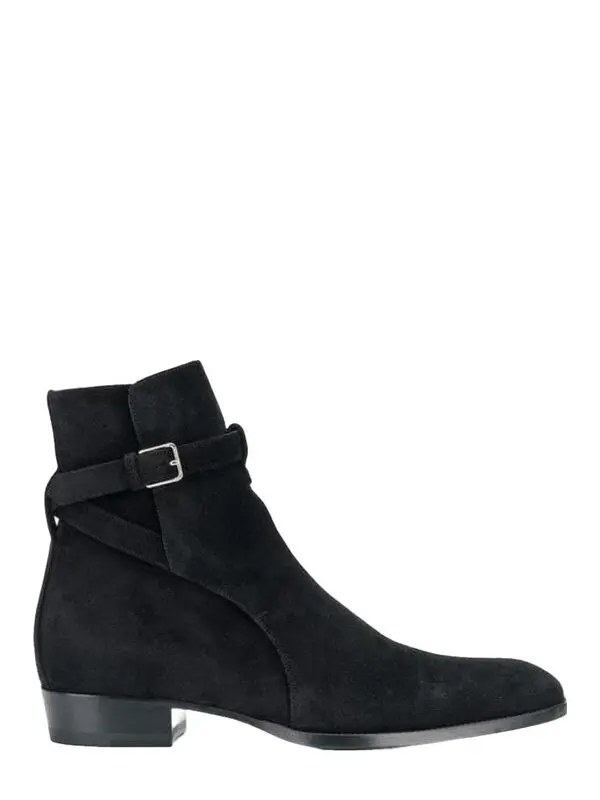 Saint Laurent Buckled Ankle Boots - Black