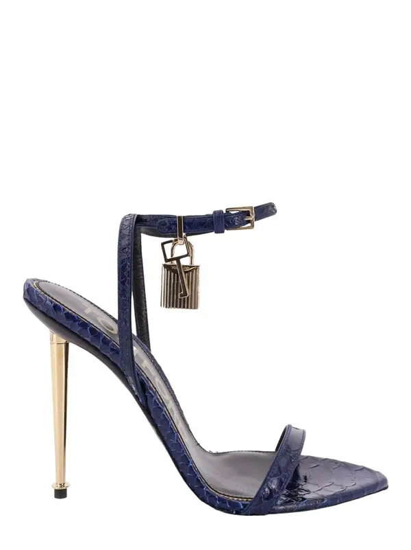 TOM FORD Padlock Detailed High Heel Sandals - Gray