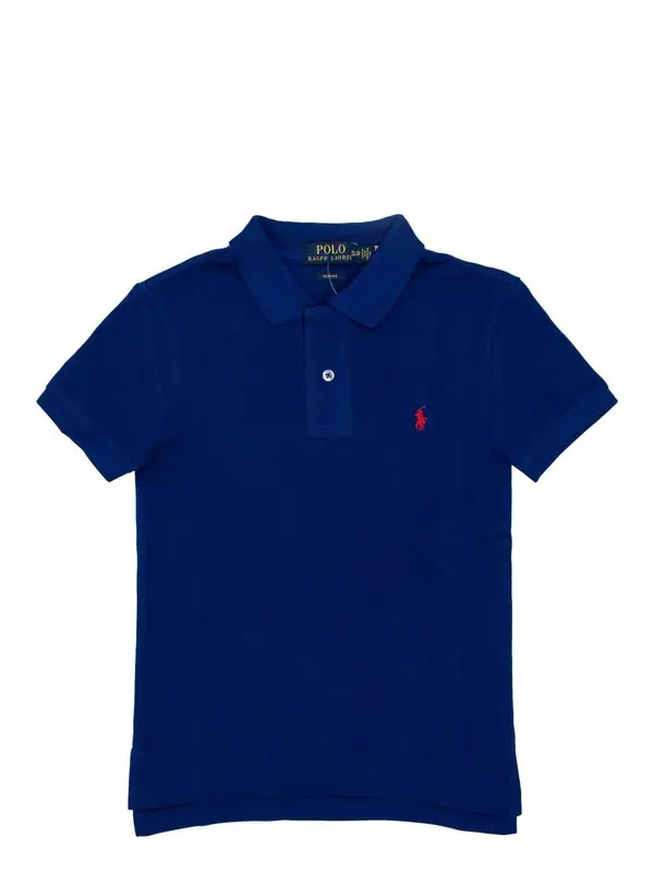 Polo Ralph Lauren Embroidered Logo Short-sleeved Polo Shirt - Blue