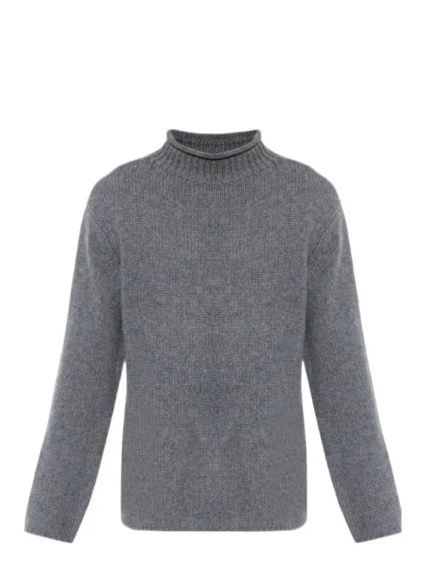 LISA YANG Sylvan Mock Neck Knitted Sweater - Graphite