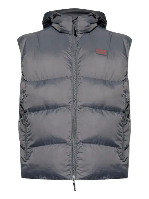 EA7 Hooded Puffer Vest - Gray