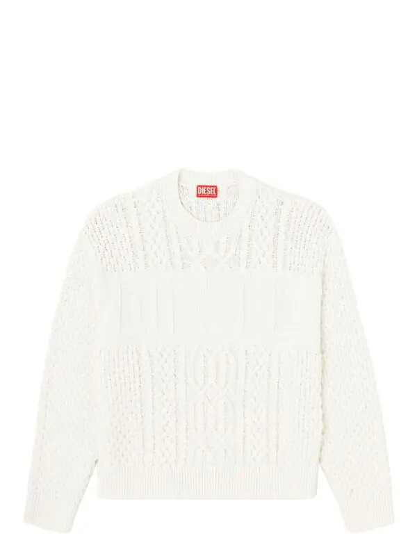 DIESEL® Aubin Wool Cotton Jumper - White